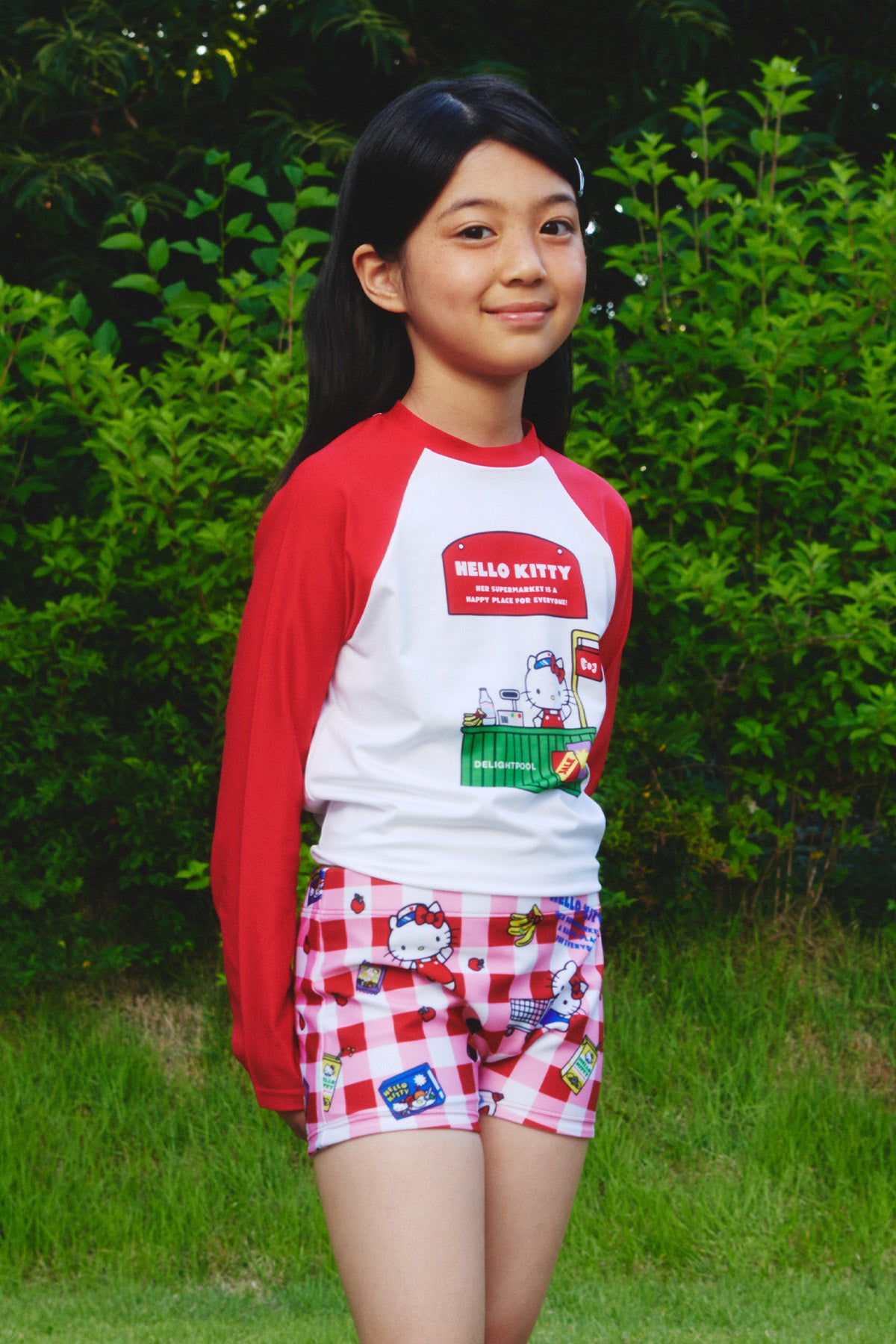 スーパーマーケット キッズ ウォーターショーツ - チェリーチェック – DELIGHTPOOL