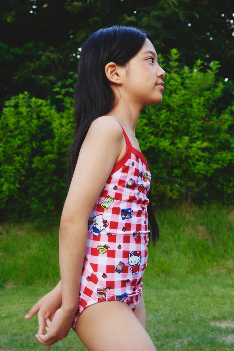Supermarket Gingham Kids One-piece swimsuit - Cherry Check – DELIGHTPOOL